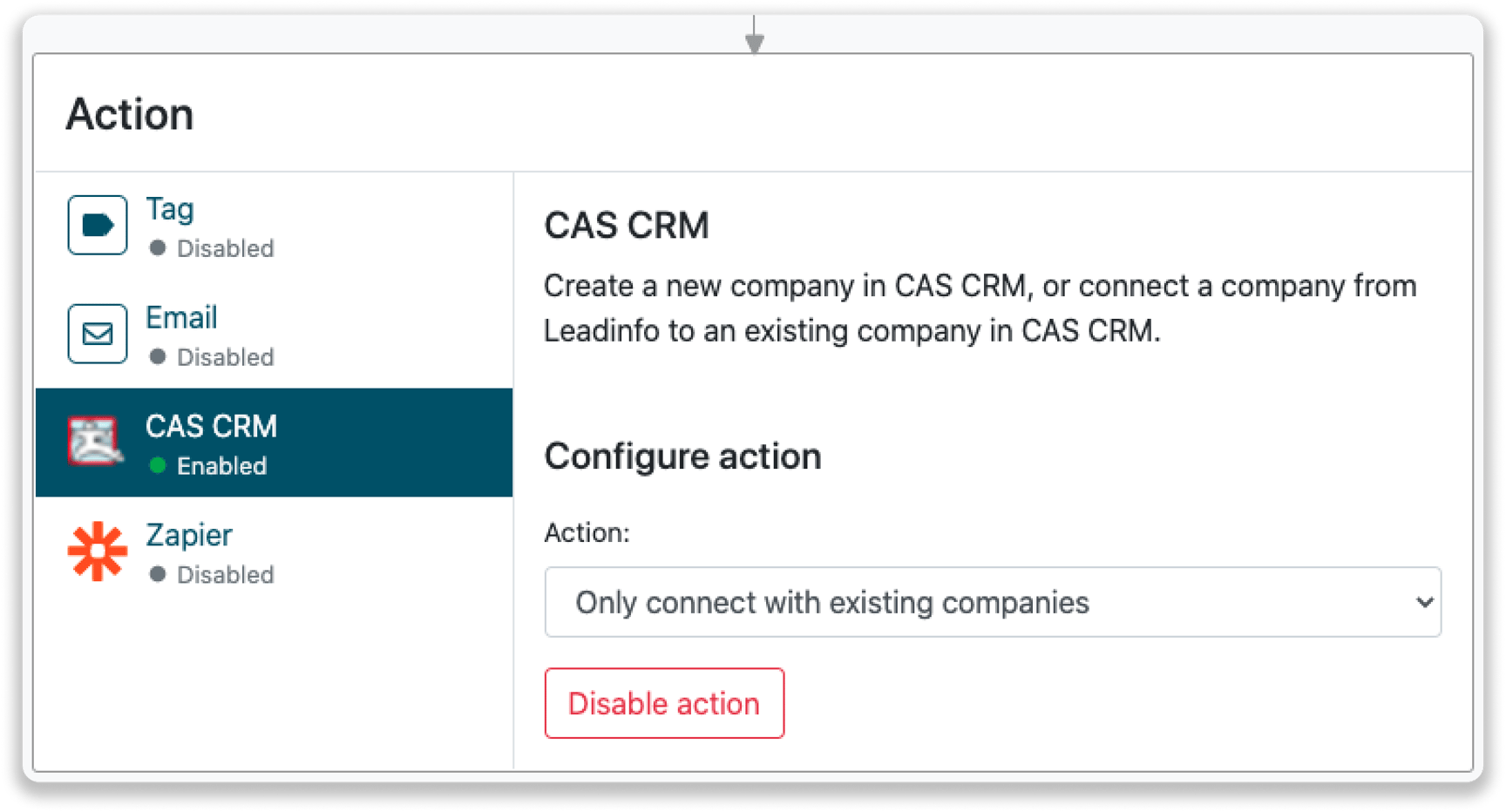 CAS CRM integration