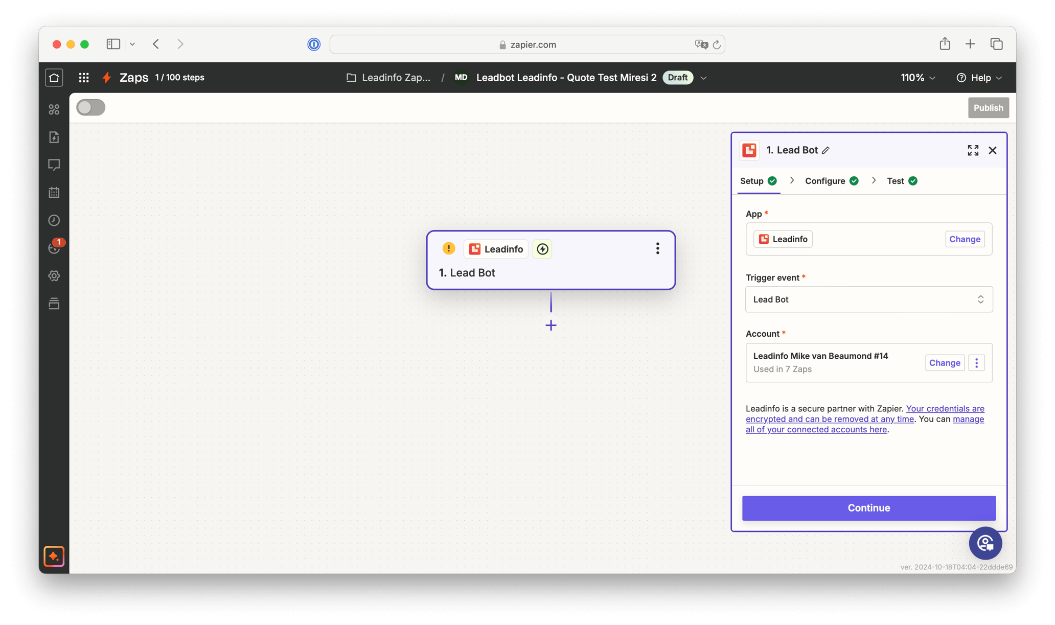 Zapier integration - Link Leadbot to Gmail