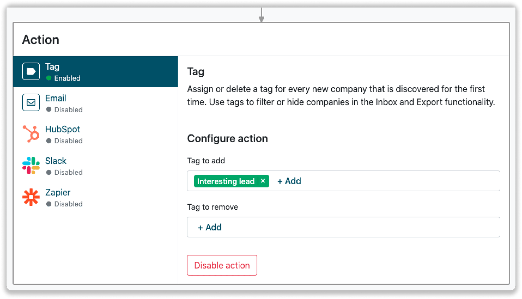 Organize your inbox by labelling leads with Tags