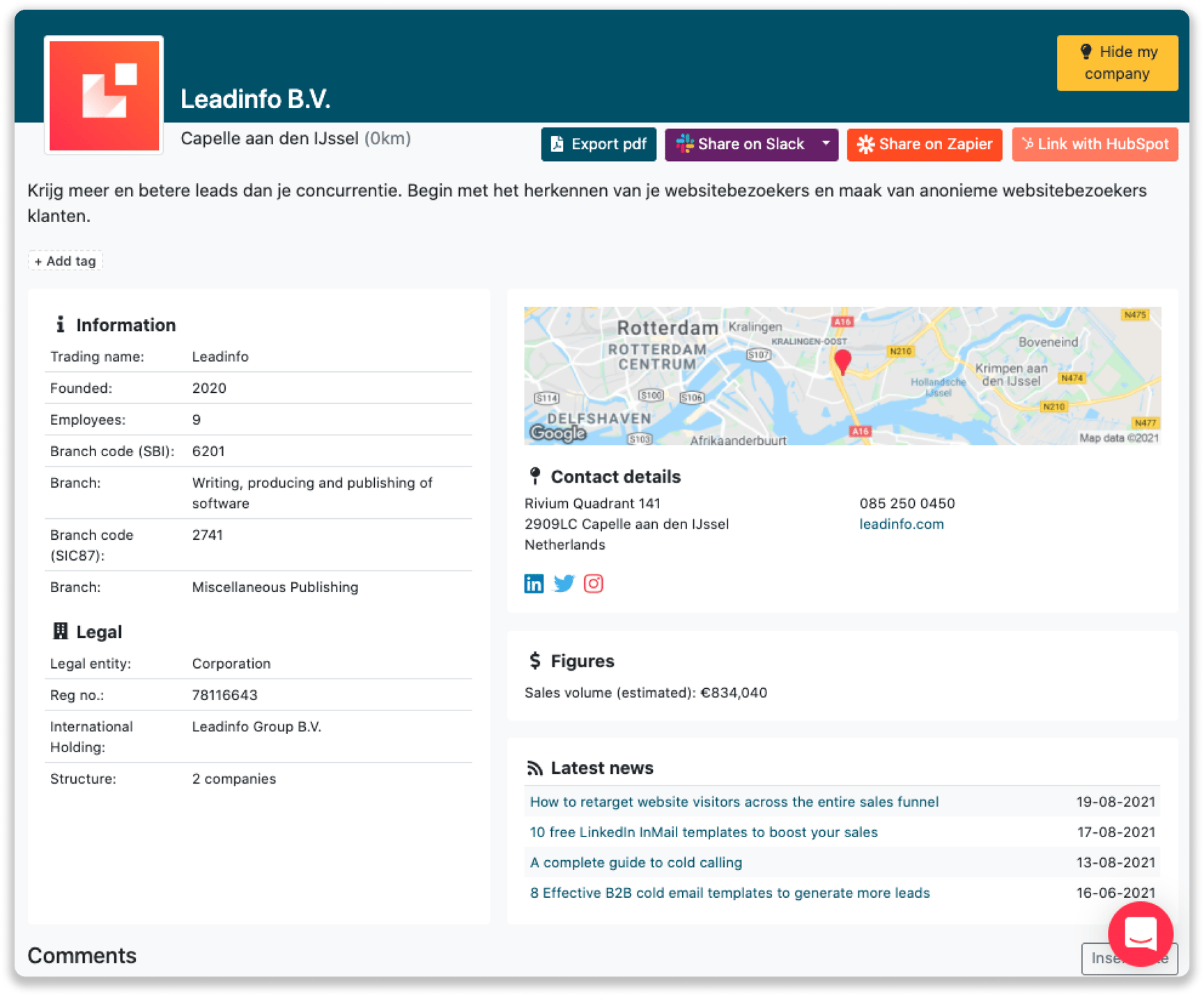 Alles over de Leadinfo inbox