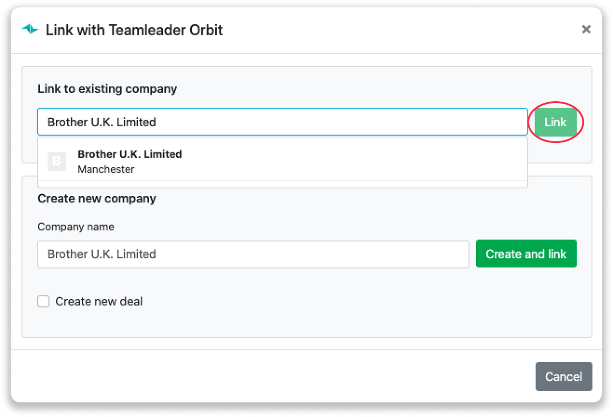 Teamleader Orbit integration