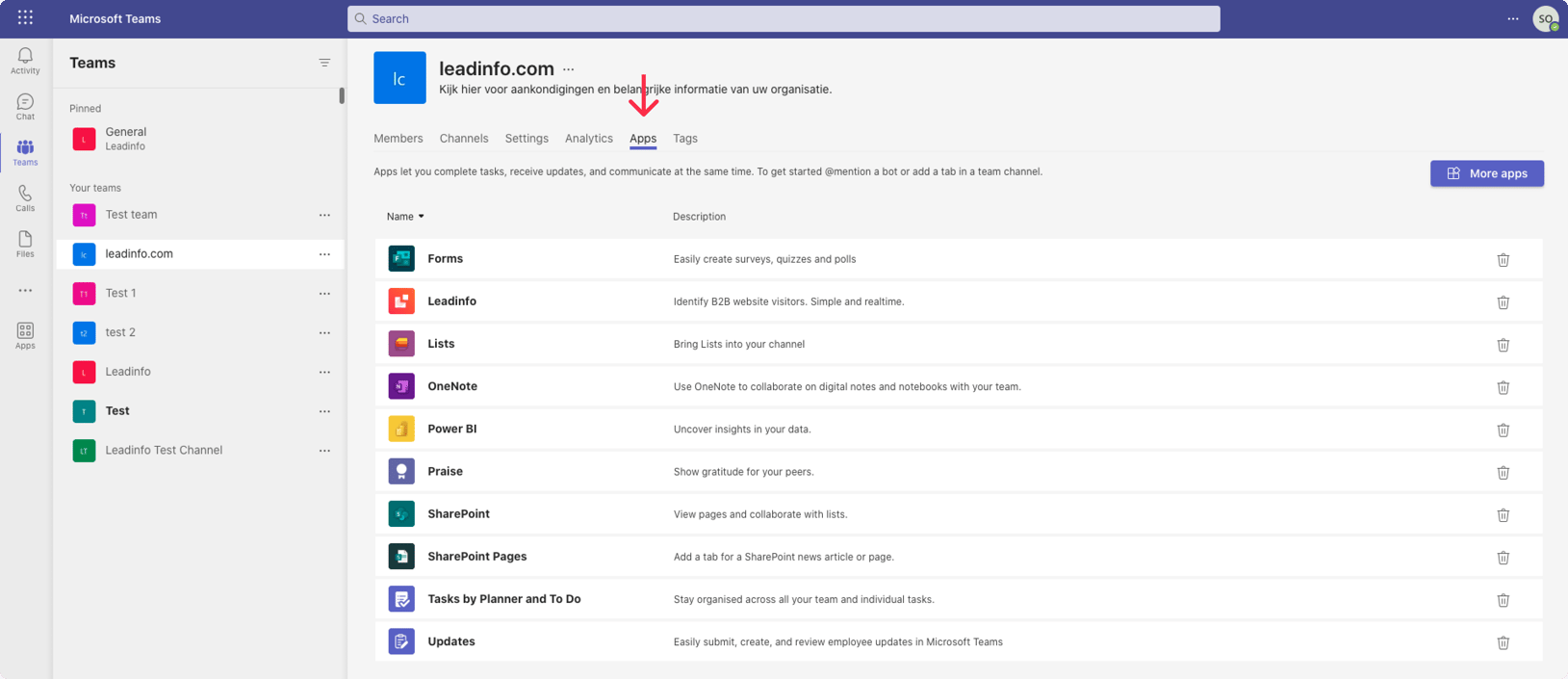 How do I remove my Microsoft Teams integration?