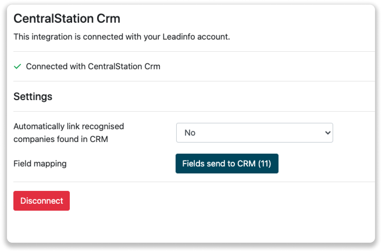 CentralStation CRM integration